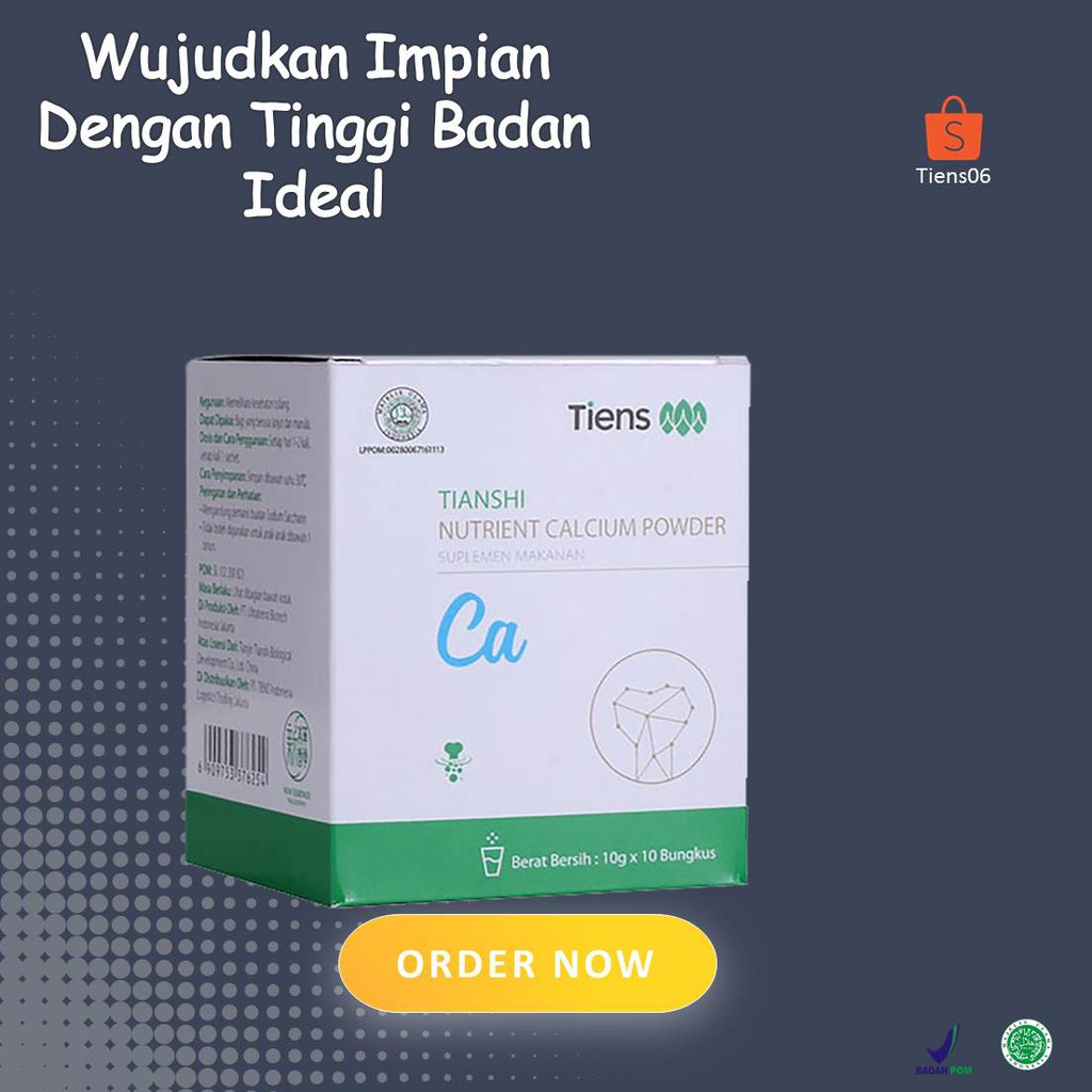 Jual Susu Kalsium Peninggi Badan Tiens TIANSHI NUTRIENT CALCIUM POWDER ...