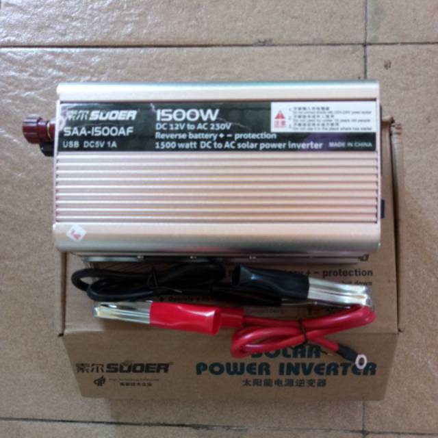 Jual Power Inverter DC to AC 1500 Watt Perubah DC 12V ke AC PLN 220V ...