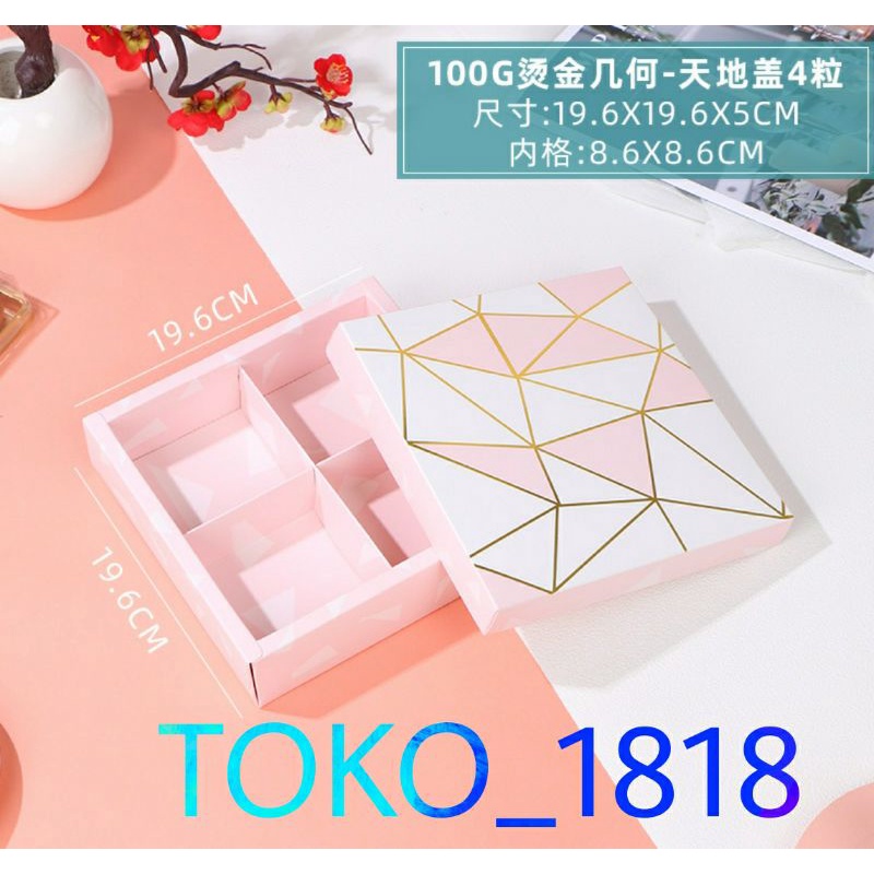 Jual ( PINK ) KOTAK KUE SEKAT 4 / KOTAK KUE / KOTAK MOONCAKE / KOTAK ...