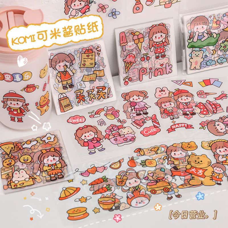 Jual Stiker Aesthetic 25 Lembar | Sticker PVC PET 25 lembar Anak Kecil ...