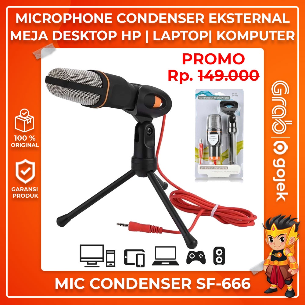 Jual Taffware Mikrofon Kondenser SF666 Stand Mic kondenser SF-666 ...