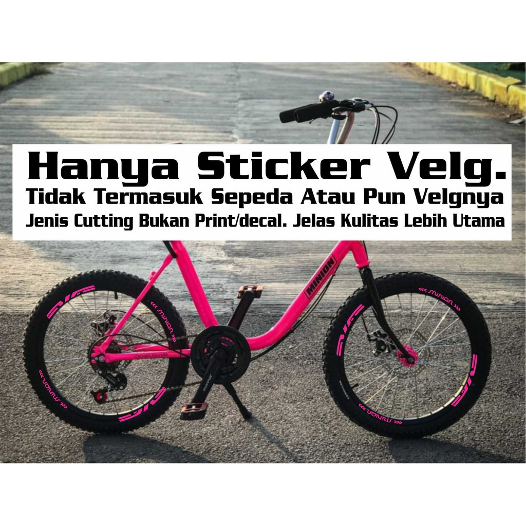 Jual sticker list velg minion 20 sticker cutting sepeda | Shopee Indonesia