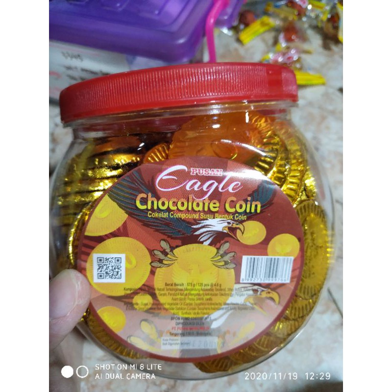 Jual Coklat koin gold coklat emas Eagle Chocolate coin isi 125pcs ...