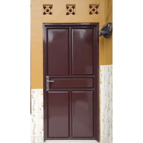 Jual Pintu panel besi modern/pintu rumah besi/pintu besi plat tekuk ...
