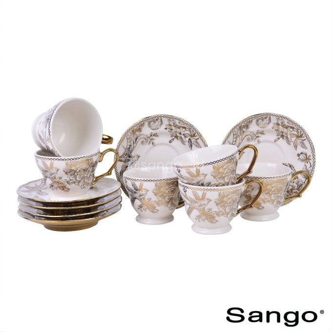 Jual SANGO Set Cangkir Adelaide Gold (Isi 12) | Shopee Indonesia