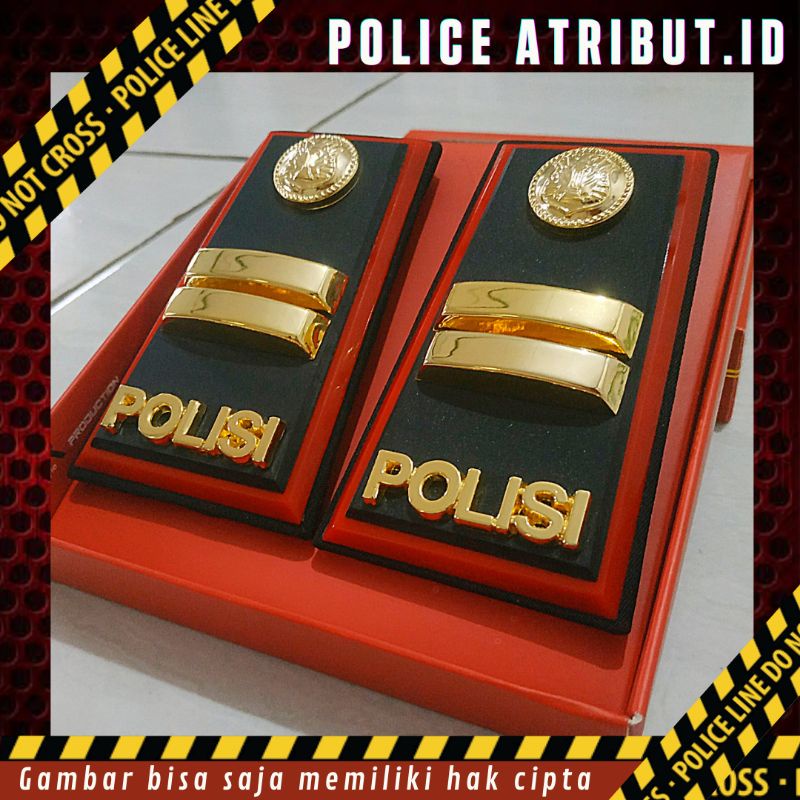Jual Pangkat IPTU PDH Polisi full mika dov Lis Merah Best Seller ...