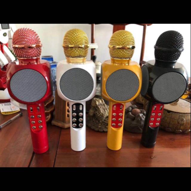 Jual Mic bluetooth WS 1816 / speaker wireless mic smule ws 1816 disco / mic karaoke WS1816 ...