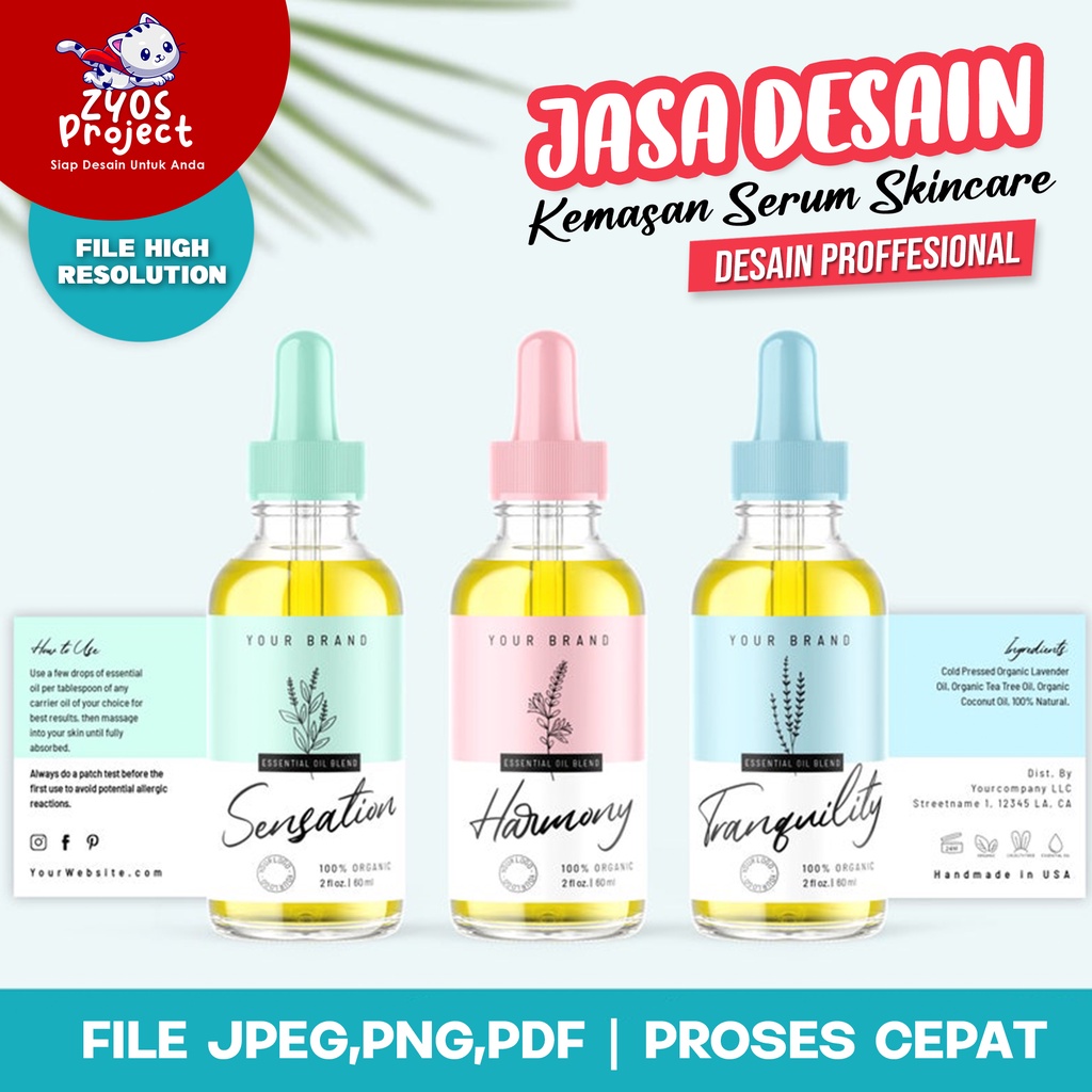 Jual Jasa Desain Grafis Stiker Kemasan Serum | Dan Lainnya | Shopee ...