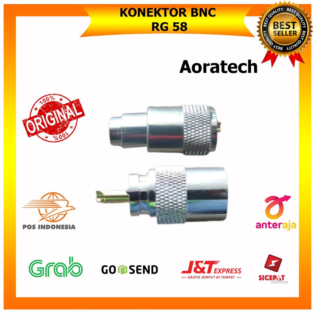 Jual BNC RG58 KONEKTOR/CONECTOR/CONNECTOR KABEL HT/RIG RG8 PL259 Gold ...