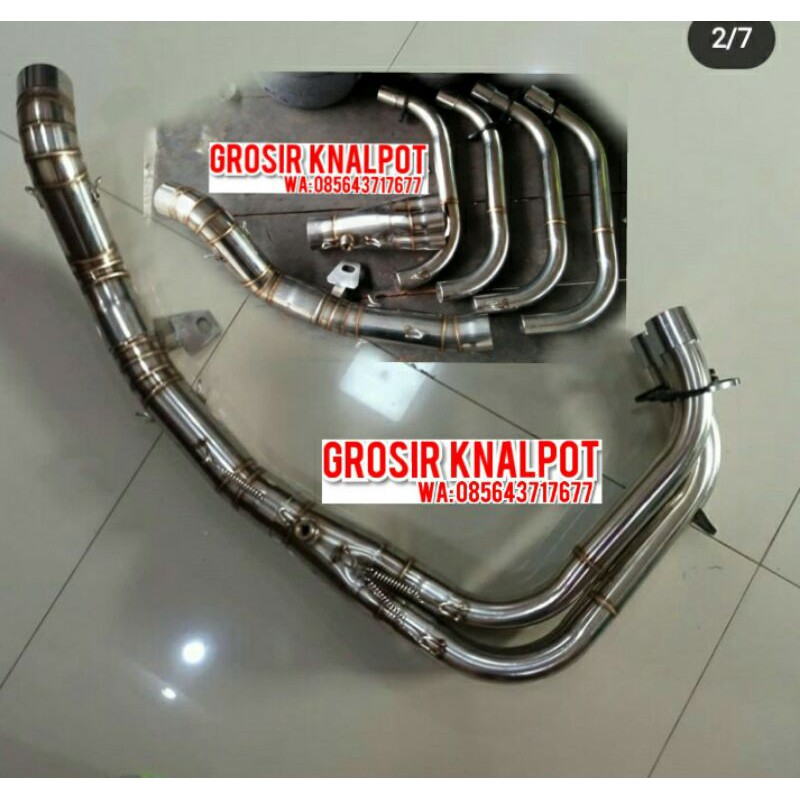Jual Pipa Header Leher Knalpot Stainles argon Kawasaki Ninja zx25r zx ...