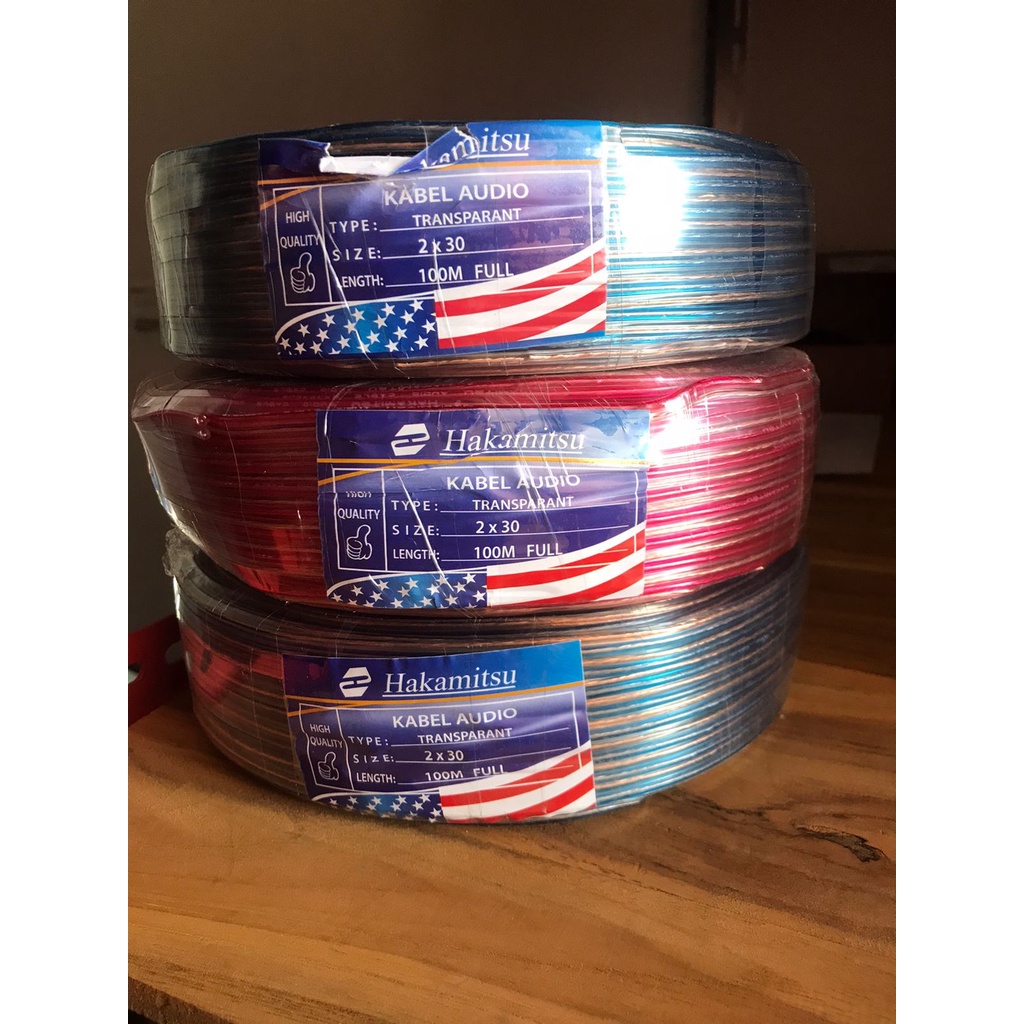 Jual KABEL SERABUT LISTRIK TRANSPARAN SERABUT audio speaker 2 X 30 ISI 2 JALUR | Shopee Indonesia