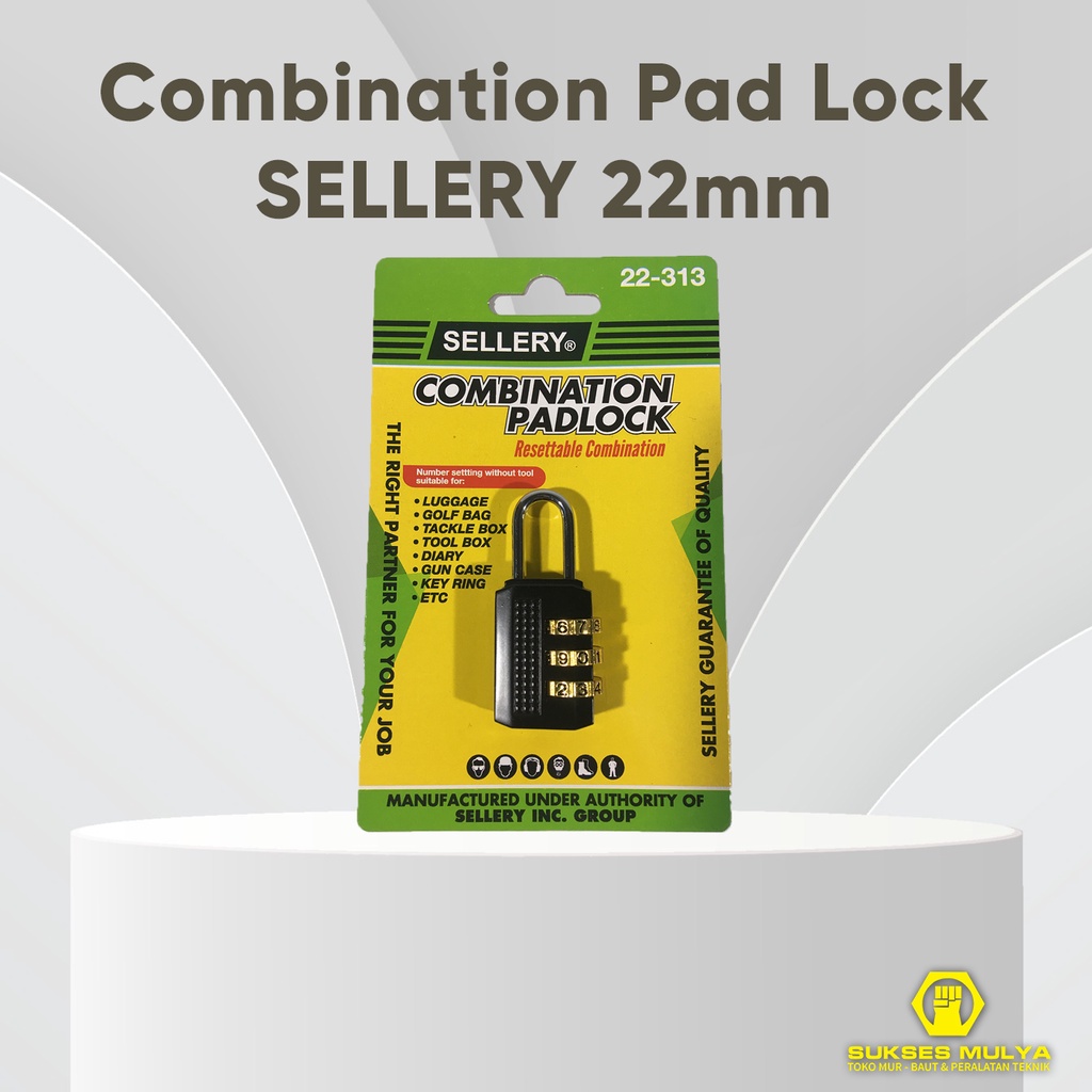 Jual Gembok Kombinasi Angka Sellery 22-313/ Gembok Pin | Shopee Indonesia