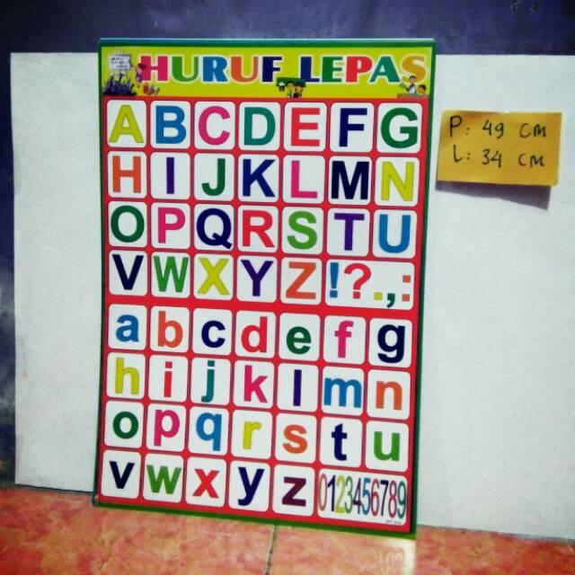 Jual Poster abc angka hewan dll edukasi anak/tempelan/poster dinding ...