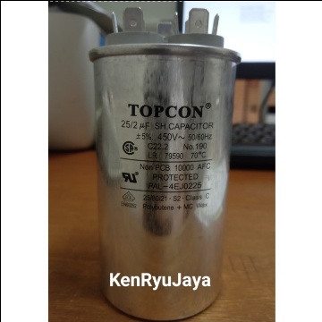 Jual Kapasitor AC 2+25uf 450 Vac Topcon | Shopee Indonesia