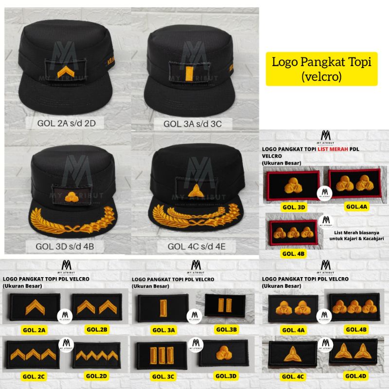 Jual Logo Pangkat Topi Velcro untuk topi pdl kejaksaan model komando ...