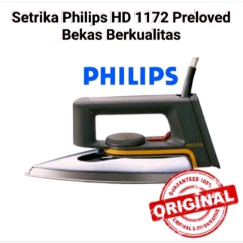 Jual SETRIKA PHILIPS HD 1172 CLSSIC SECOND BERKUALITAS | Shopee Indonesia