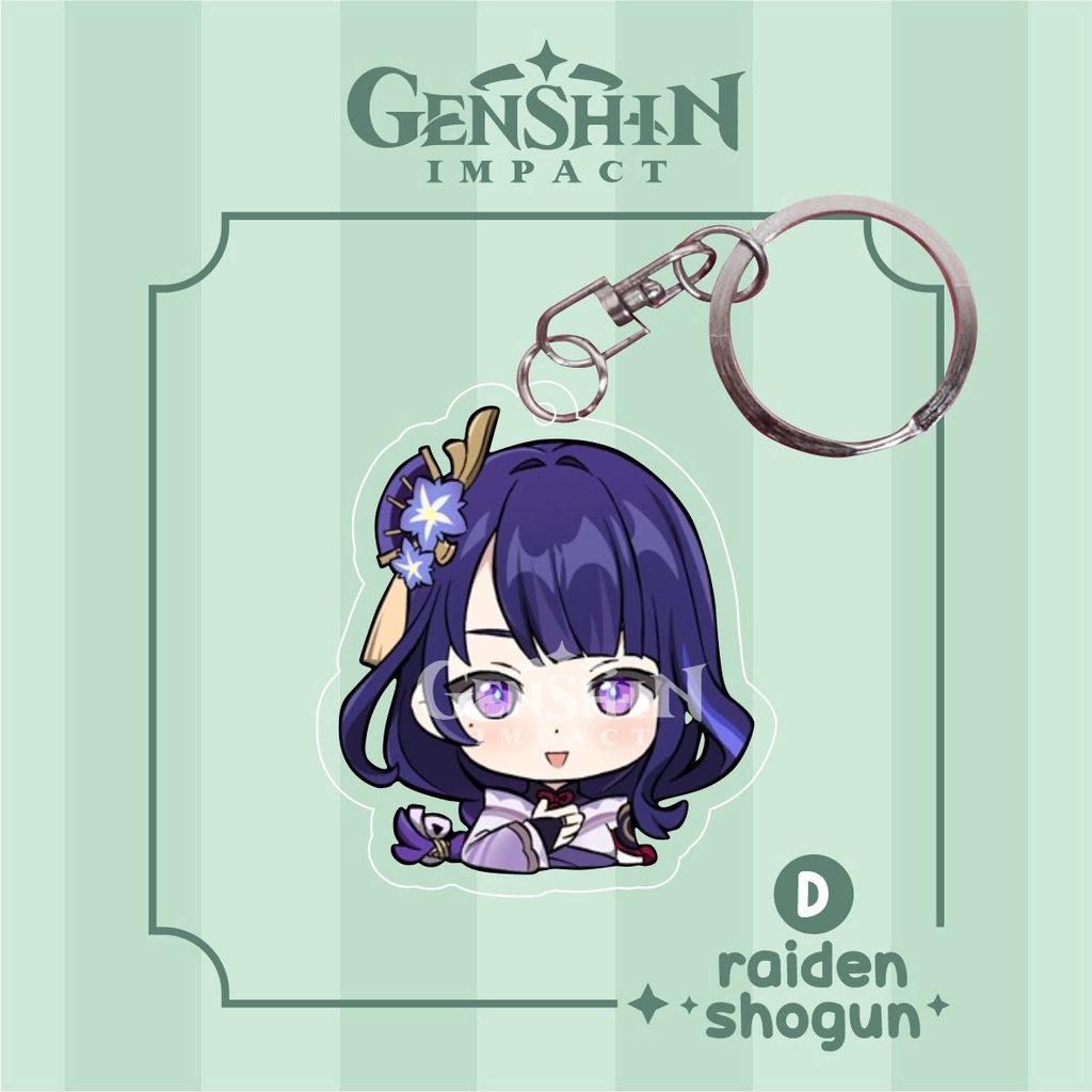 Jual Genshin Impact Keychain Gantungan Kunci Hu Tao Raiden Shogun Xiao ...