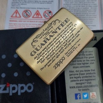 Jual zippo guarantee card design garansi gambar timbul permanen ...