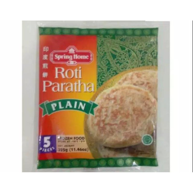 Jual Spring Home Roti Paratha Plain isi 5 pcs 325gram | Shopee Indonesia