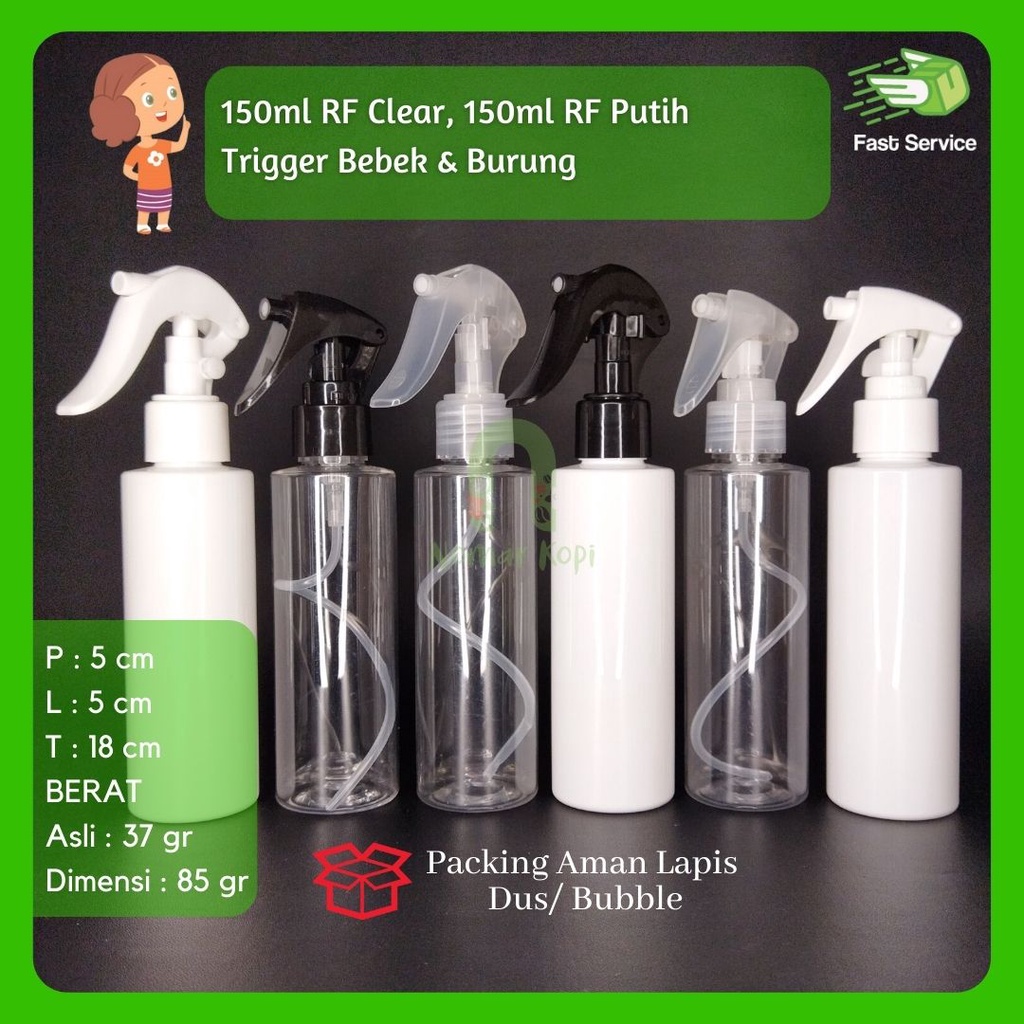 Jual Botol 100ml Tubular RF Trigger Bebek Spray Mini Tebal Sanitizer Disinfektan | Shopee Indonesia
