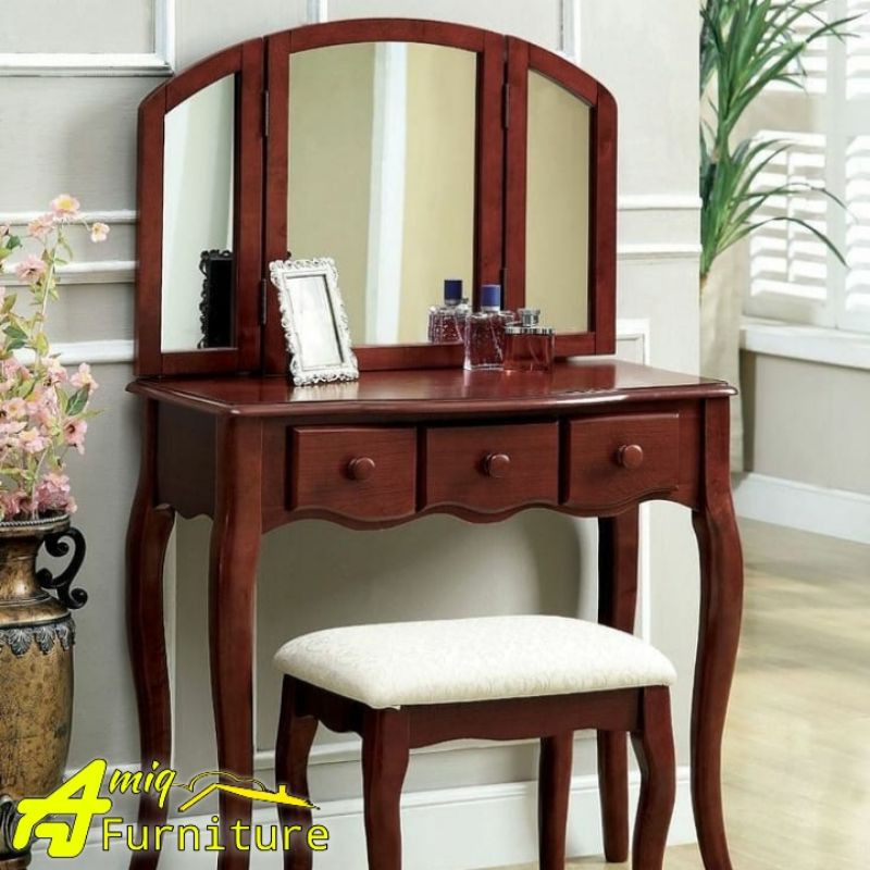 Jual Meja rias kaca buka tutup | Shopee Indonesia