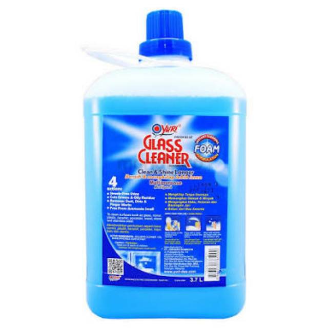 Jual YURI GLASS CLEANER FRESH BLUE 3,7 LITER / CAIRAN PEMBERSIH KACA ...