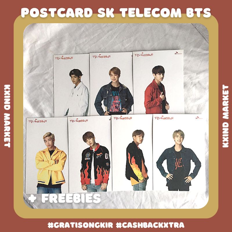 Jual SK Telecom BTS Postcard / postcard BTS official / PC BTS ...