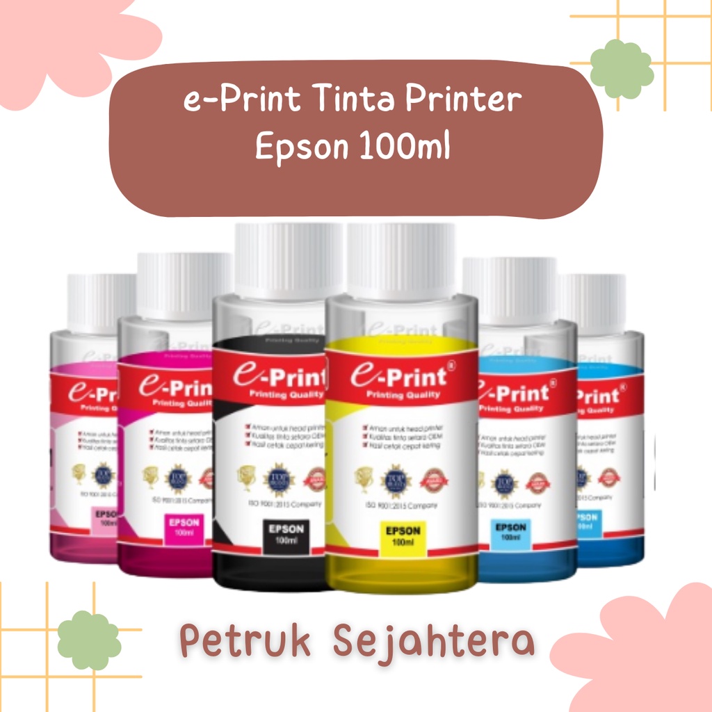 Jual [PCS] TINTA ISI ULANG REFILL PRINTER E-PRINT EPRINT EPSON 100 ML BLACK / CYAN / MAGENTA ...