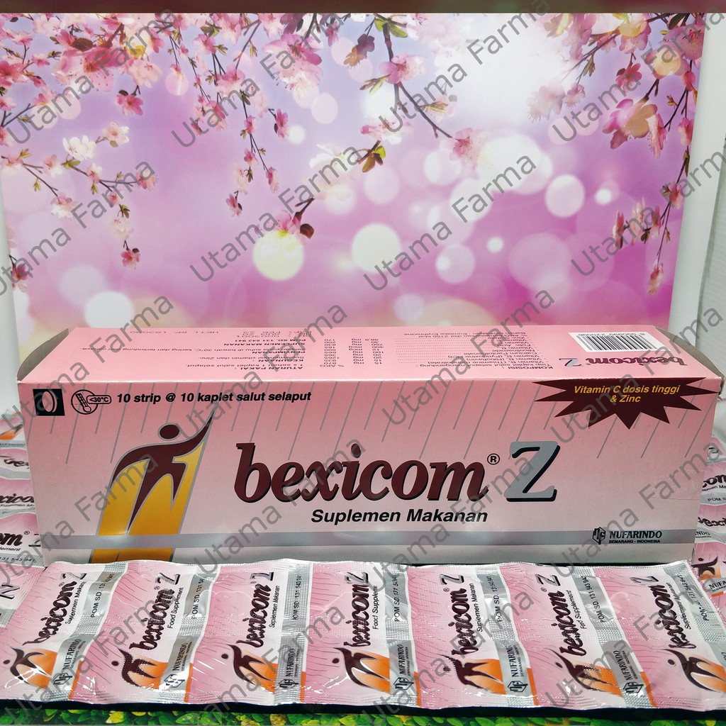 Jual BEXICOM Z | VITAMIN C DOSIS TINGGI | ZINC | MULTIVITAMIN | BECOM ...