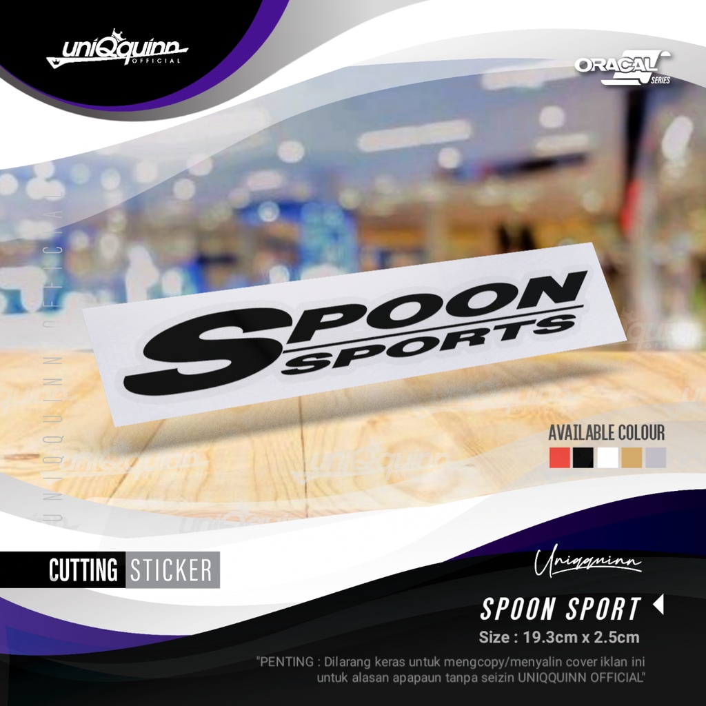 Jual UQ Stiker Spoon Sport | Cutting Sticker Spoon | Stiker Motor Mobil ...