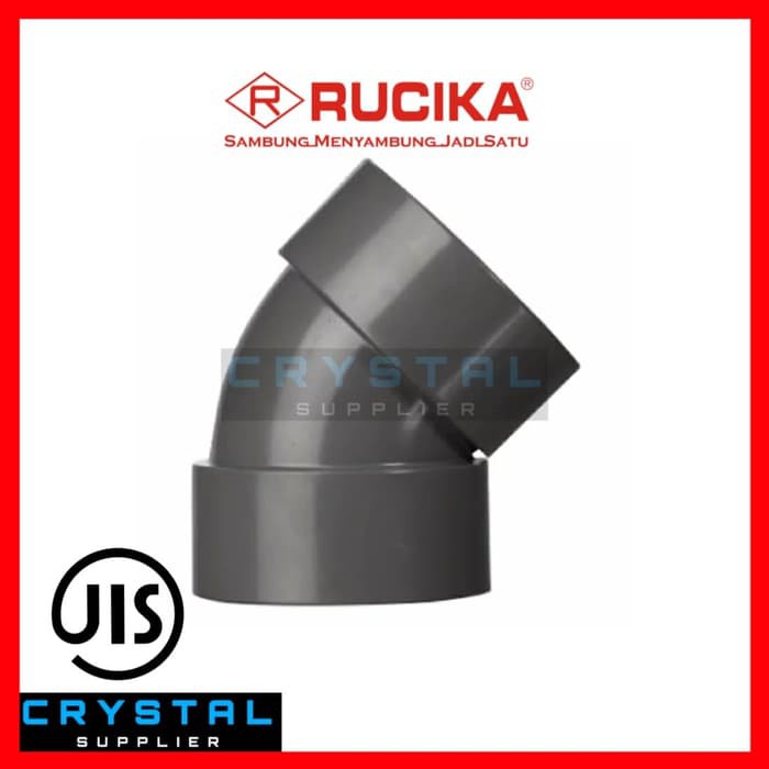Jual KNIE 45° POLOS RUCIKA 3" inch D-45L PVC / ELBOW Knee 45 derajat | Shopee Indonesia