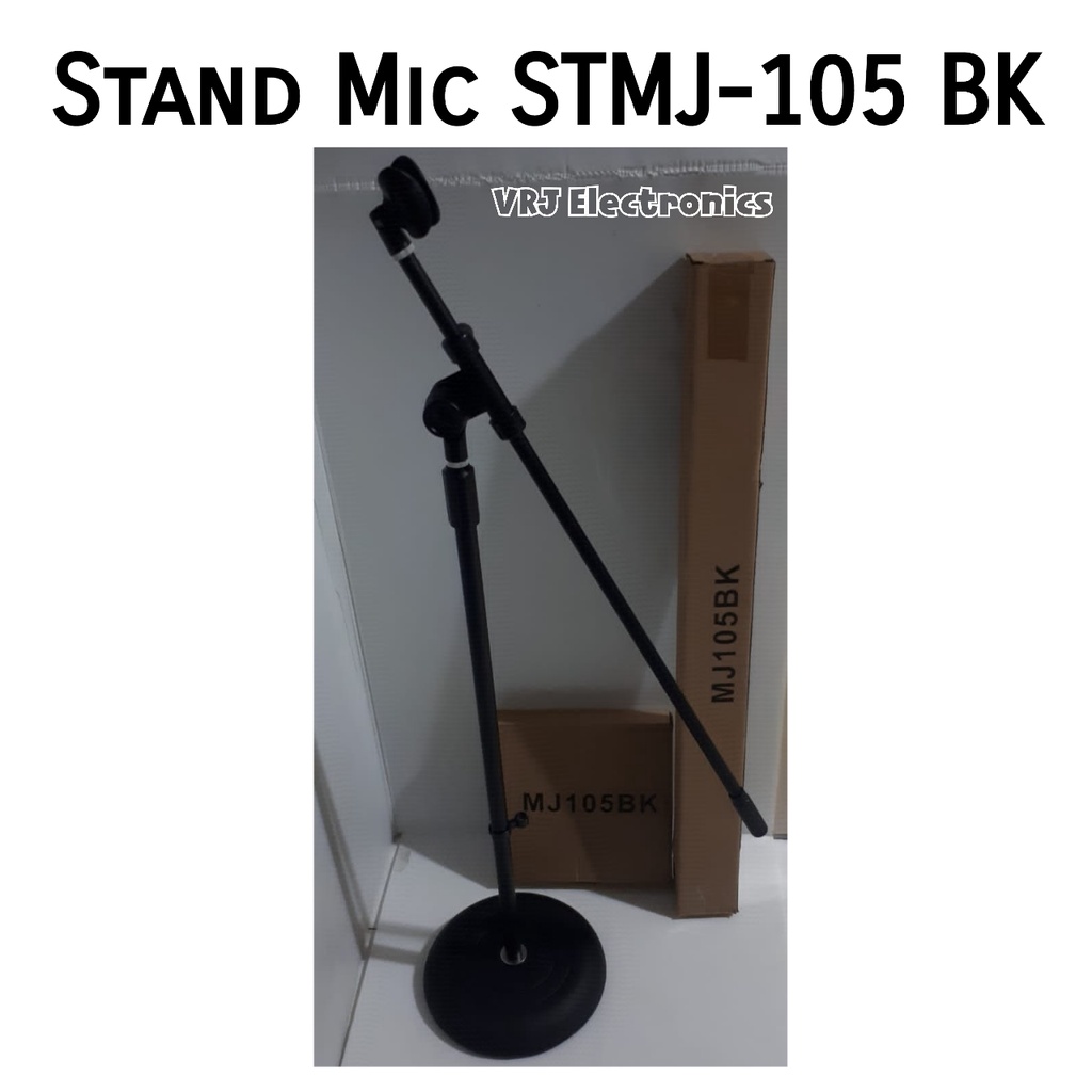 Jual Stand Mic STMJ105 BK Black - Kaki Microphone Hitam | Shopee Indonesia