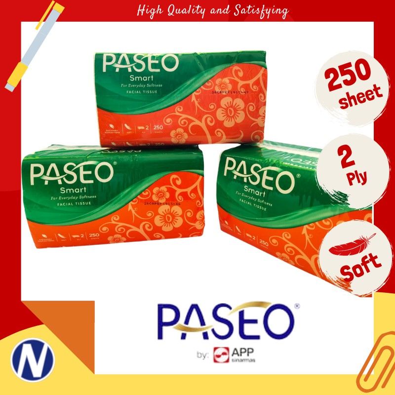 Jual Tisu Tissue Paseo 250 sheets 2ply facial tissue | Shopee Indonesia
