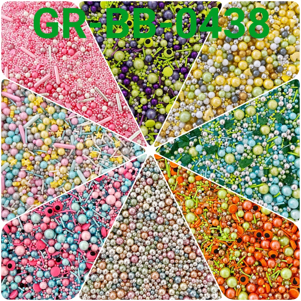 Jual GR-BB-0438 Sprinkles sprinkel 100gr hati unicorn cotton candy ...