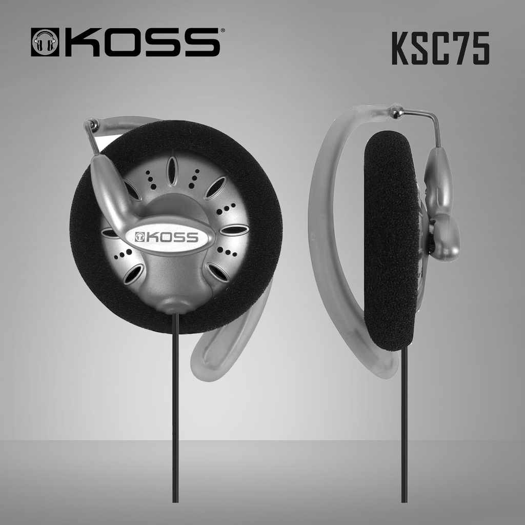 Jual Koss KSC75 On-Ear Clip Headphone, Deep Bass, Portable | Shopee ...