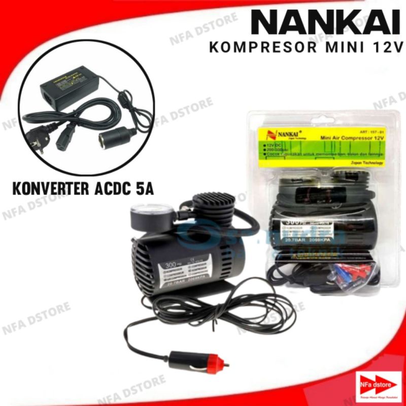 Jual Set Kompresor Mini + Adaptor Ac Dc Bisa Colok PLN | Shopee Indonesia