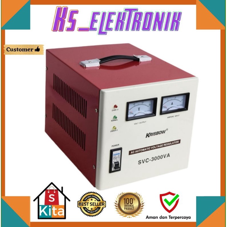 Jual Krisbow Stabilizer 3Kva Analog Stabilizer Krisbow 3000 watt | Shopee Indonesia