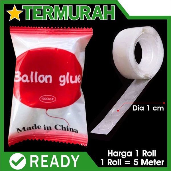 Jual Lem Balon Balloon Glue perekat tempelan dinding dots dekorasi ...