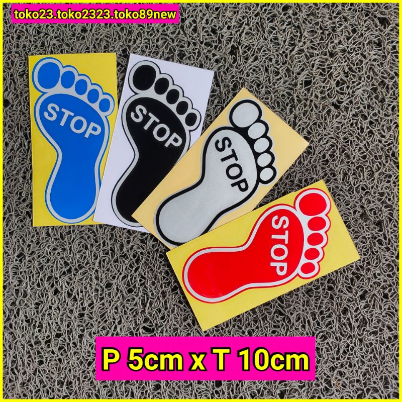 Jual stiker gambar kaki stiker cutting motor stiker telapak kaki stiker ...