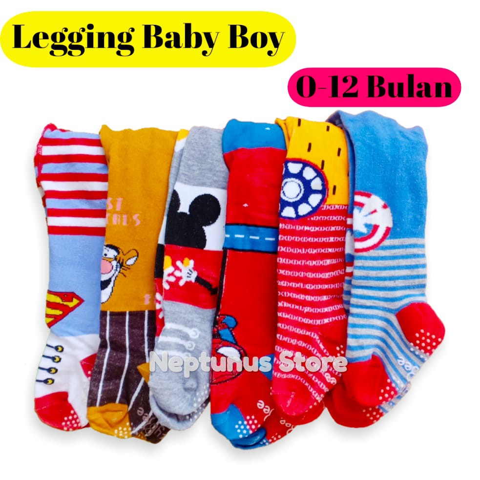 Jual 4 Pcs Celana Leging Bayi Laki-laki ( Ukuran 0-6 dan 6-12 bulan ...