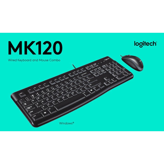 Jual LOGITECH MK120 COMBO USB KEYBOARD & MOUSE | Shopee Indonesia