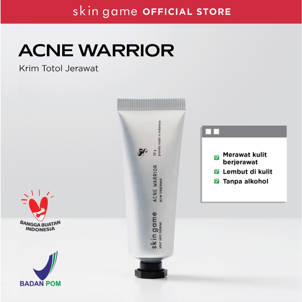 Jual Skin Game Acne Warrior 30 gr - Krim Jerawat | Shopee Indonesia