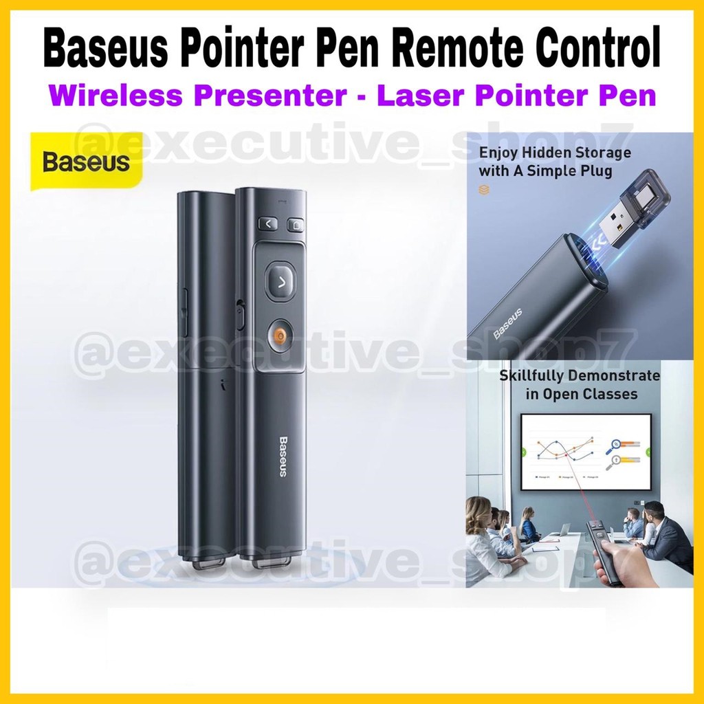 Jual Baseus Pointer Pen Remote Control - Wireless presenter - Laser ...