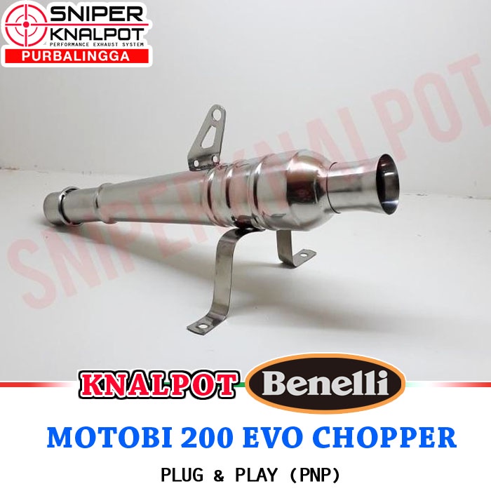 Jual Knalpot Benelli Motobi 200 Evo Motobi Evo Stainless Japan Chopper ...