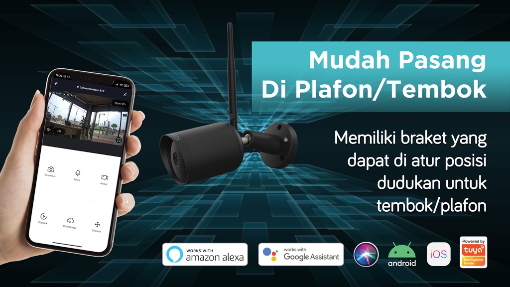 Jual BARDI Smart Outdoor STC IP Camera CCTV Wifi IoT Home Automation ...