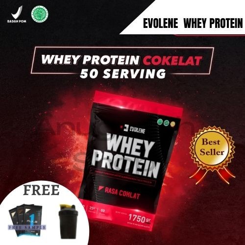Jual EVOLENE EvoWhey Evo Whey Protein 50 sachet 1750 gram 1,75 KG BPOM ...
