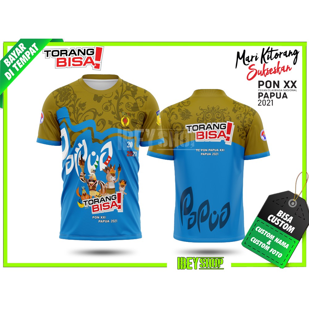Jual Kaos Baju Jersey PON XX PAPUA 2021 Torang Bisa Custom Fullprint 05 ...