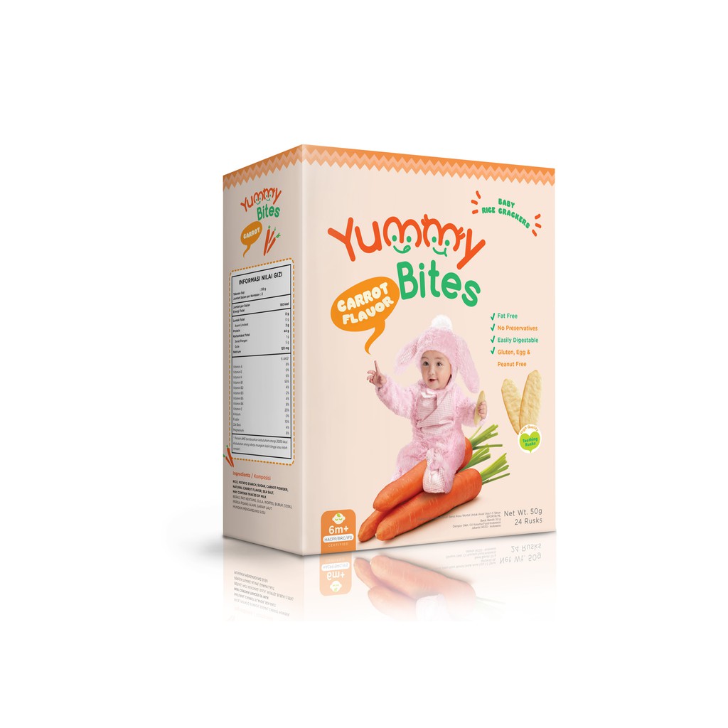 Jual Yummy Bites Rice Crackers 50gr / Snack Bayi / Kerupuk Bayi ...