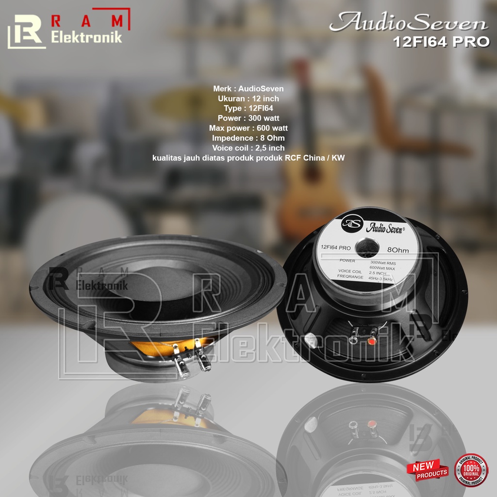 Jual Komponen Speaker 12 Inch Audio Seven 12FI64 PRO / 12FI64PRO ...