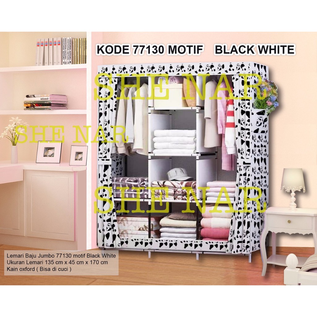 Jual LEMARI KAIN JUMBO OXFORD - LEMARI KAIN PORTABLE MOTIF MILK ...